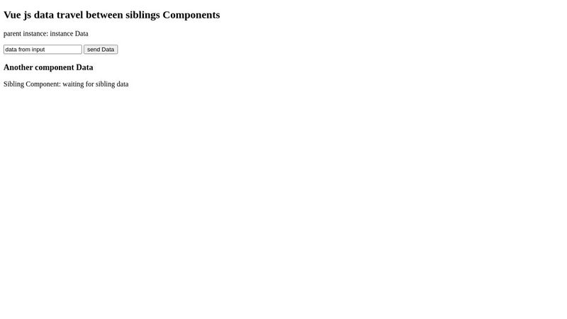 vue js data travel between siblings components