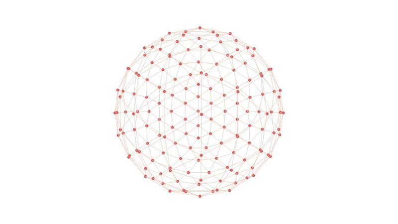 THREE JS - Sphere with Vertices