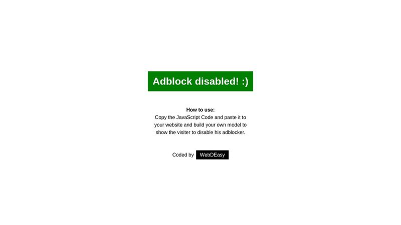 Pure JavaScript Adblock Detection