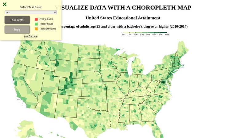 Visualize Data with a Choropleth Map
