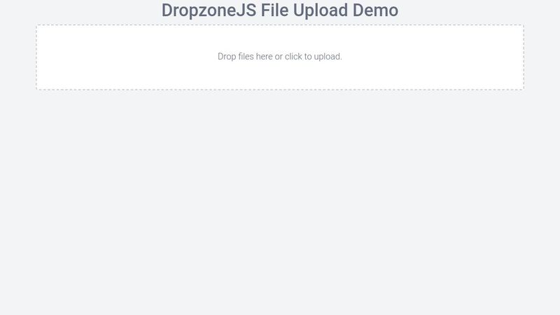 Dropzone Table with Progress bar with rename file name with Remove button