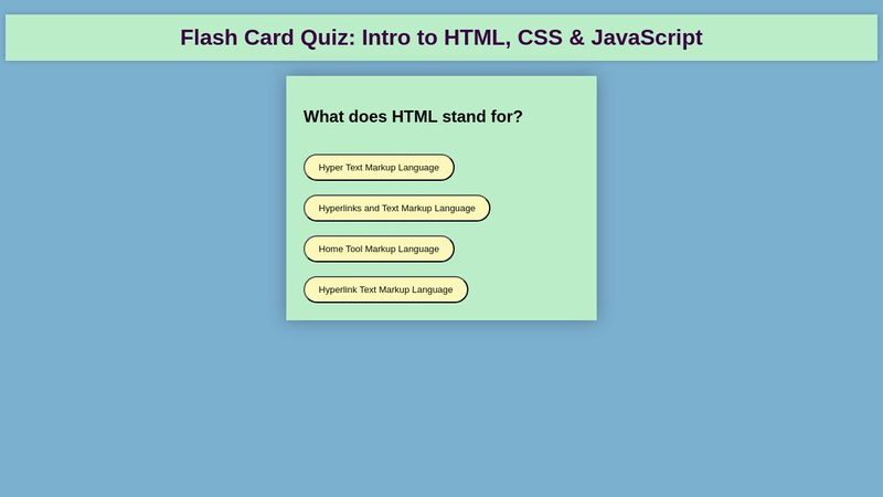 My Flash Card App - Skeleton