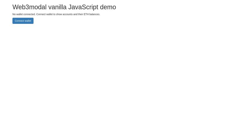 Web3Modal Demo