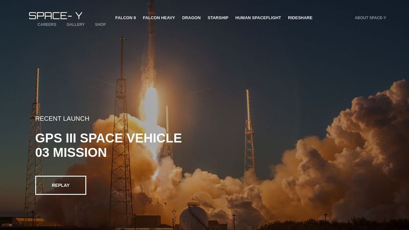 SpaceY: Product Landing Page (SpaceX clone)