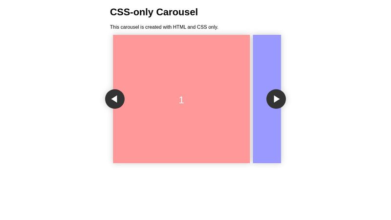 A CSS-only Carousel Slider