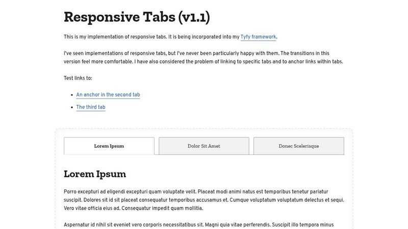Responsive Tabs (v1.1)