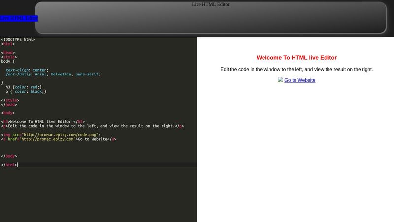 HTML LIVE Editor