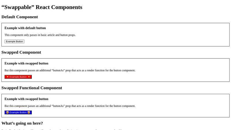 🔀 “Swappable” React Components