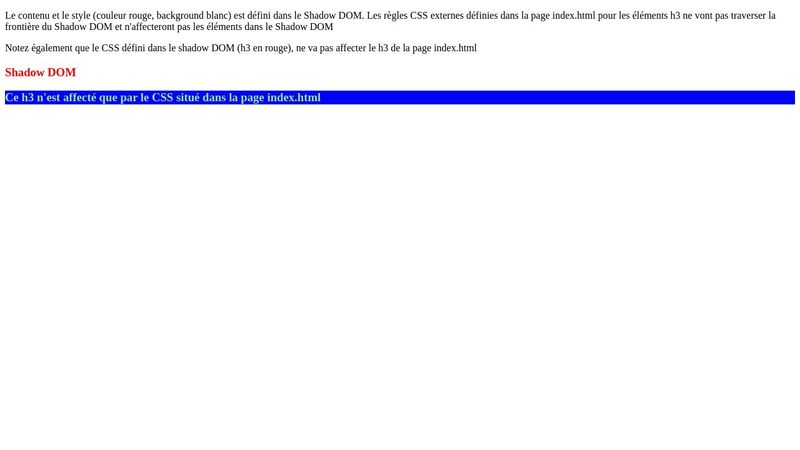 Encapsulation de CSS dans le Shadow DOM