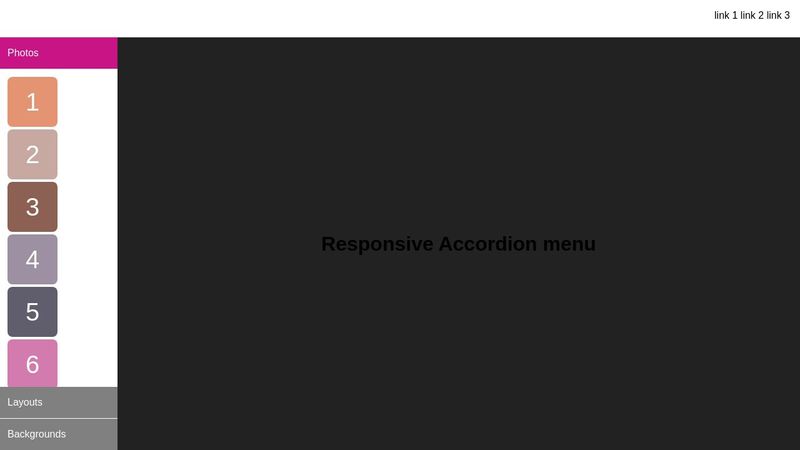 CSS only responsive accordion menu