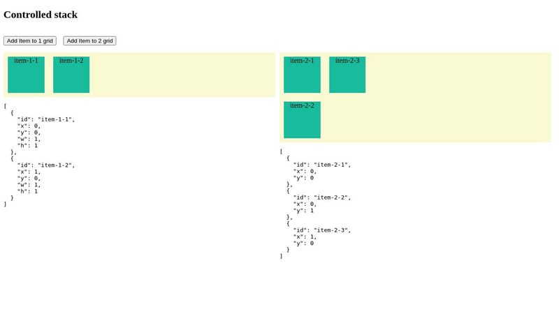 gridstack react demo