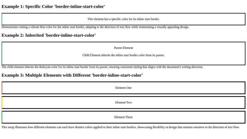 CSS 'border-inline-start-color' Property