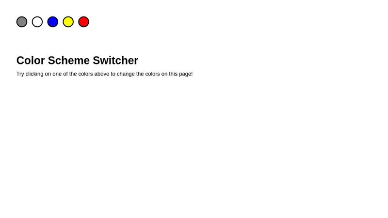 Color Scheme Switcher - Pure JS