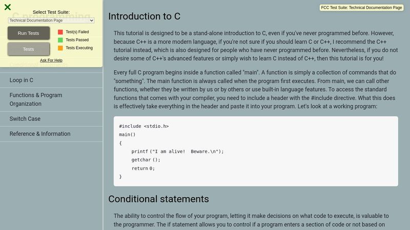 Technical Documentation Page (FreeCodeCamp)