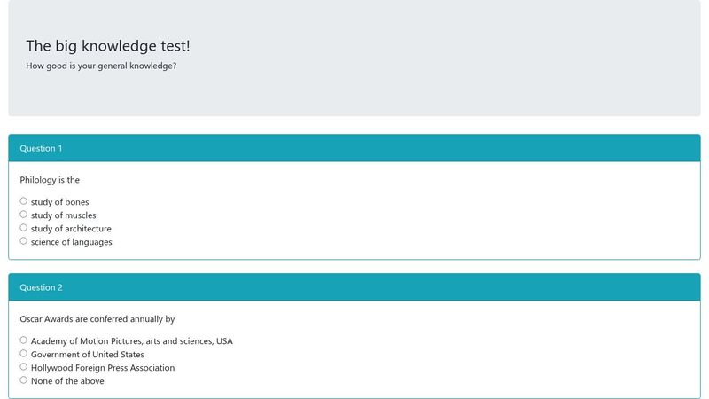 Bootstrap Quiz Part 2