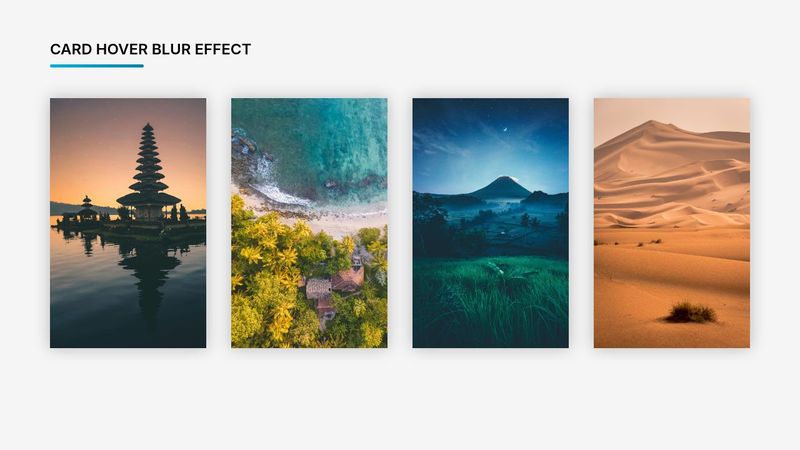 Card hover blur effect
