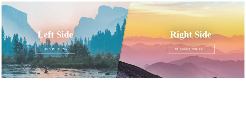 Diagonal Split Section Photo Background (Responsive)