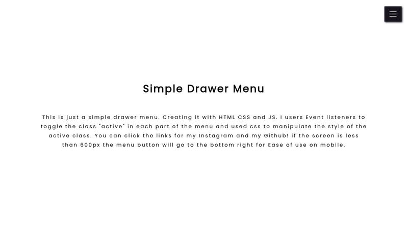 Simple Drawer Menu