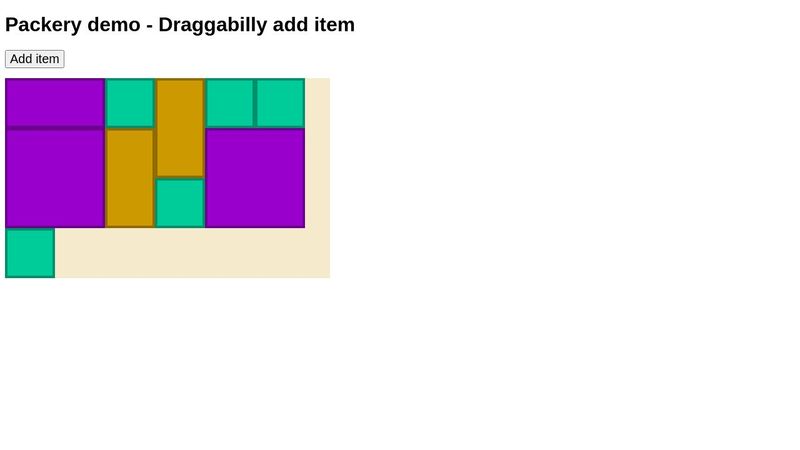 Packery - Draggabilly - add item