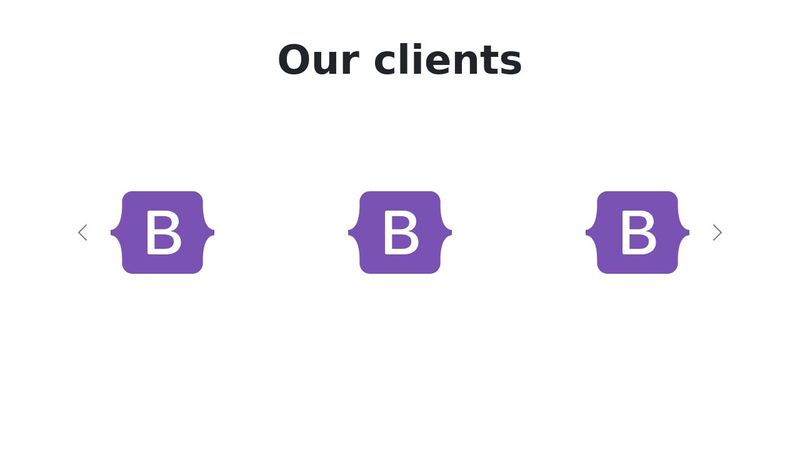 Clients/logos Carousel with Bootstrap 5