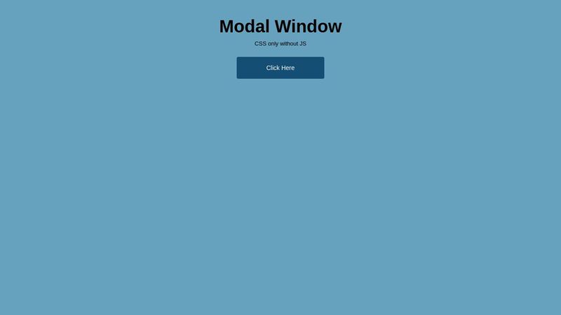 Pseudo Modal Window