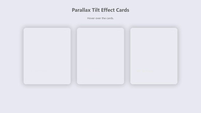 Parallax Tilt Effect Cards
