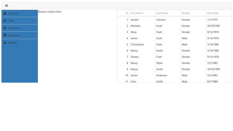 Left or Right Position - DevExtreme Drawer