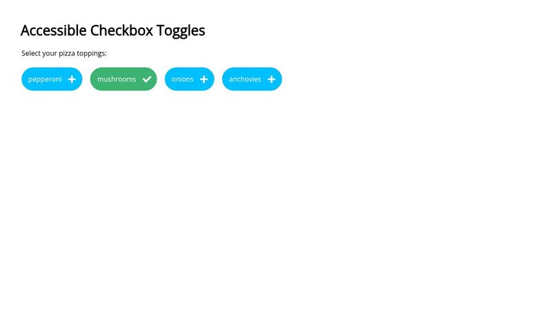 Accessible Checkbox Toggles
