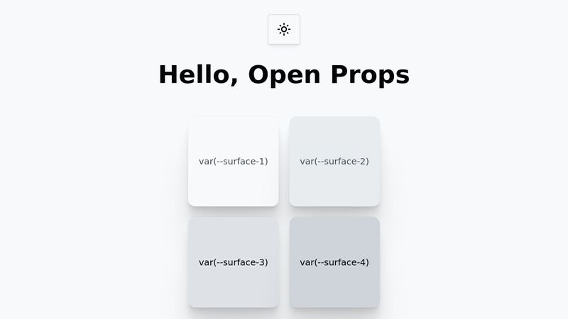 Open Props - Theme Switch Component with Normalize