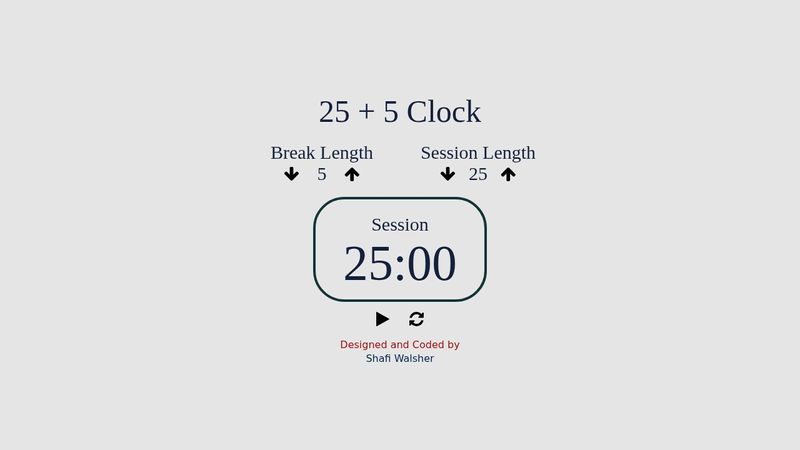 25 + 5 Clock freeCodeCamp