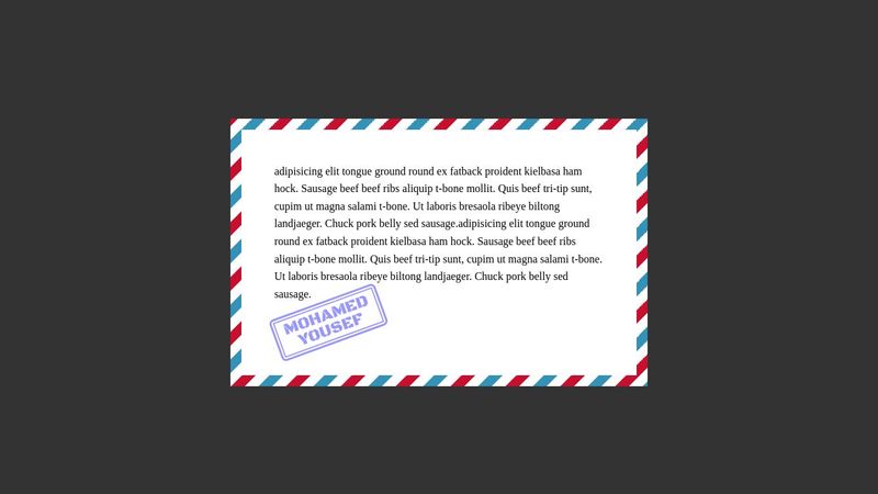 Envelope Border with Stamp css