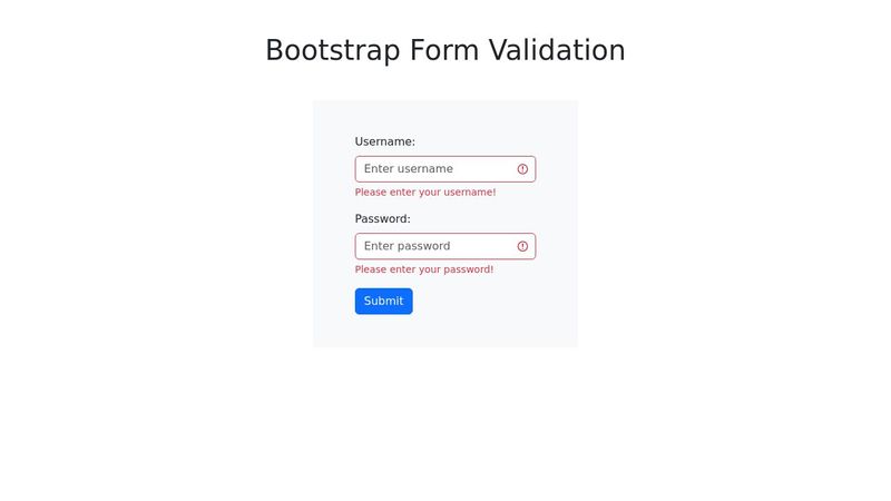 Bootstrap - Form Validation