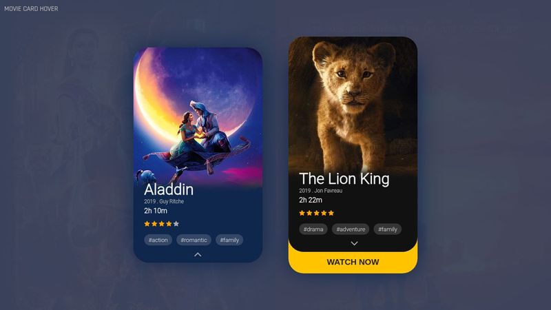 MOVIE CARD UI DESIGN