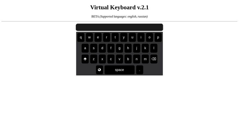 Virtual Keyboard v.2.1