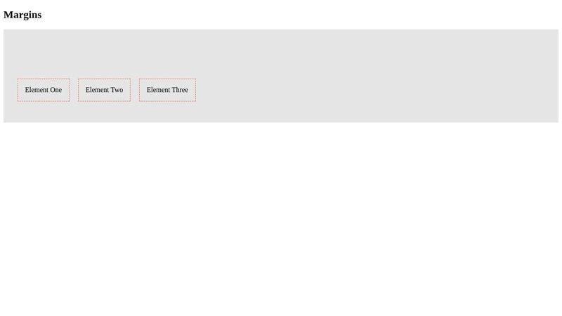inline-block elements margins