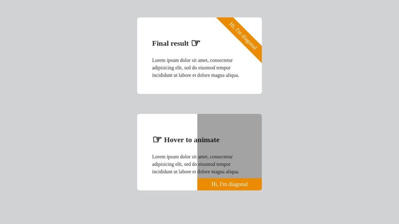 CSS Diagonal Corner Text Stripe