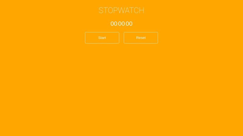 JavaScript Stopwatch