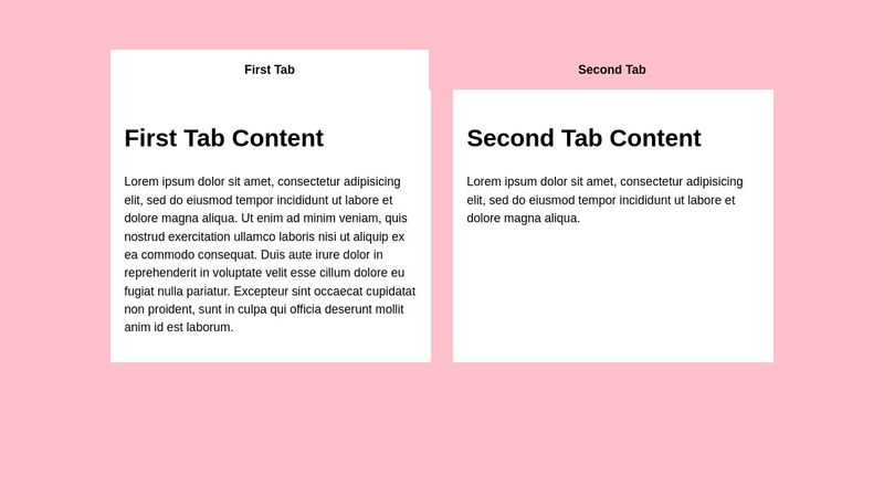 Pure CSS tab module