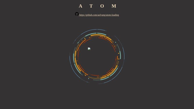 Atom loading SVG icon created by pure javascript.