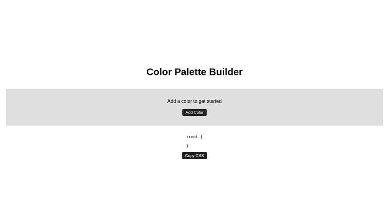 Color Palette Builder