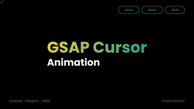 Custom Css Cursor Animation Using Html Css Gsap Tutorials