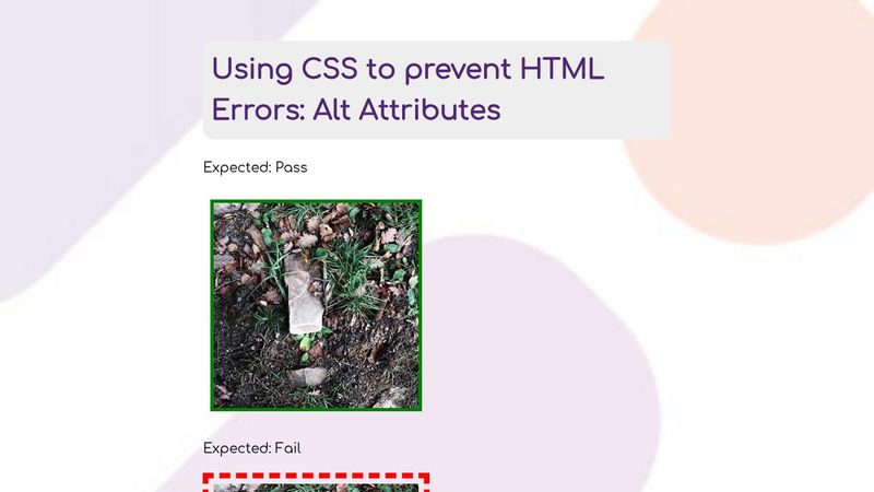 CSS error prevention: alt attributes final example