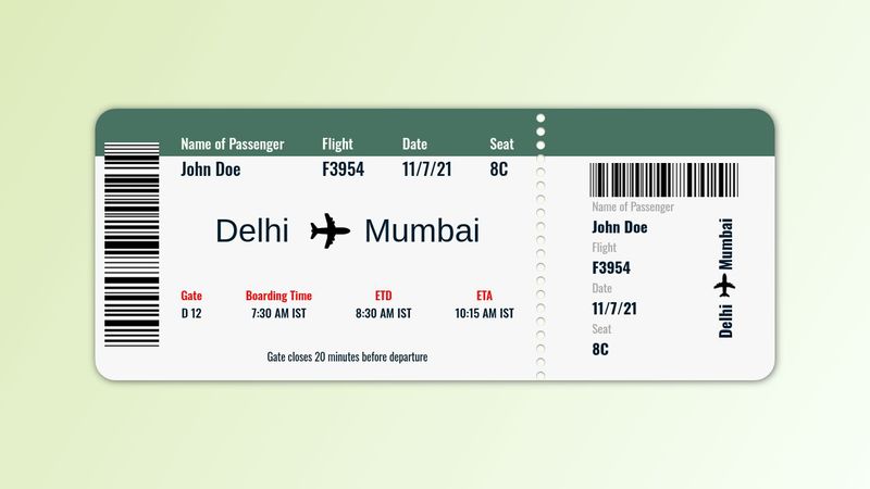 CSS Flight Ticket