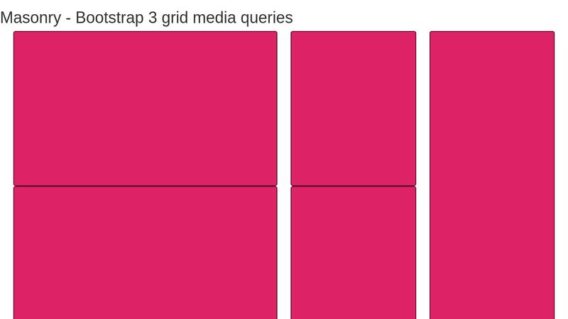 Masonry - Bootstrap 3 grid media queries