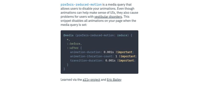 prefers-reduced-motion