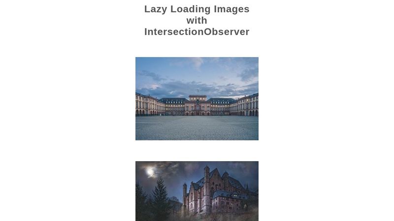 Lazy Loading Images with IntersectionObserver