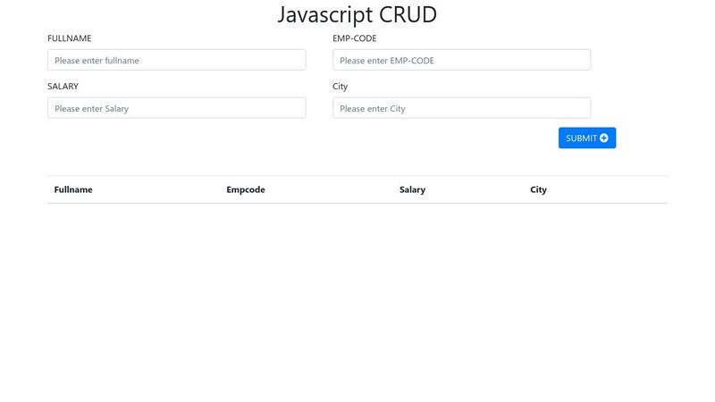 JavaScript CRUD