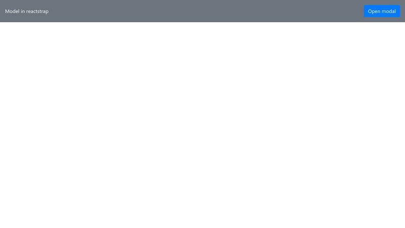 Reactstrap modal issue
