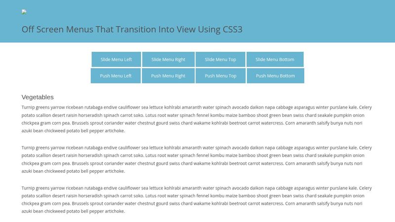 Pure CSS3 Vertical menu with nice hover effect