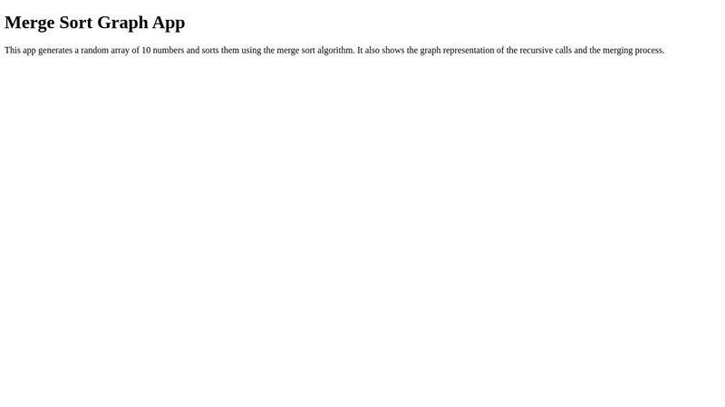 Merge Sort Graph App